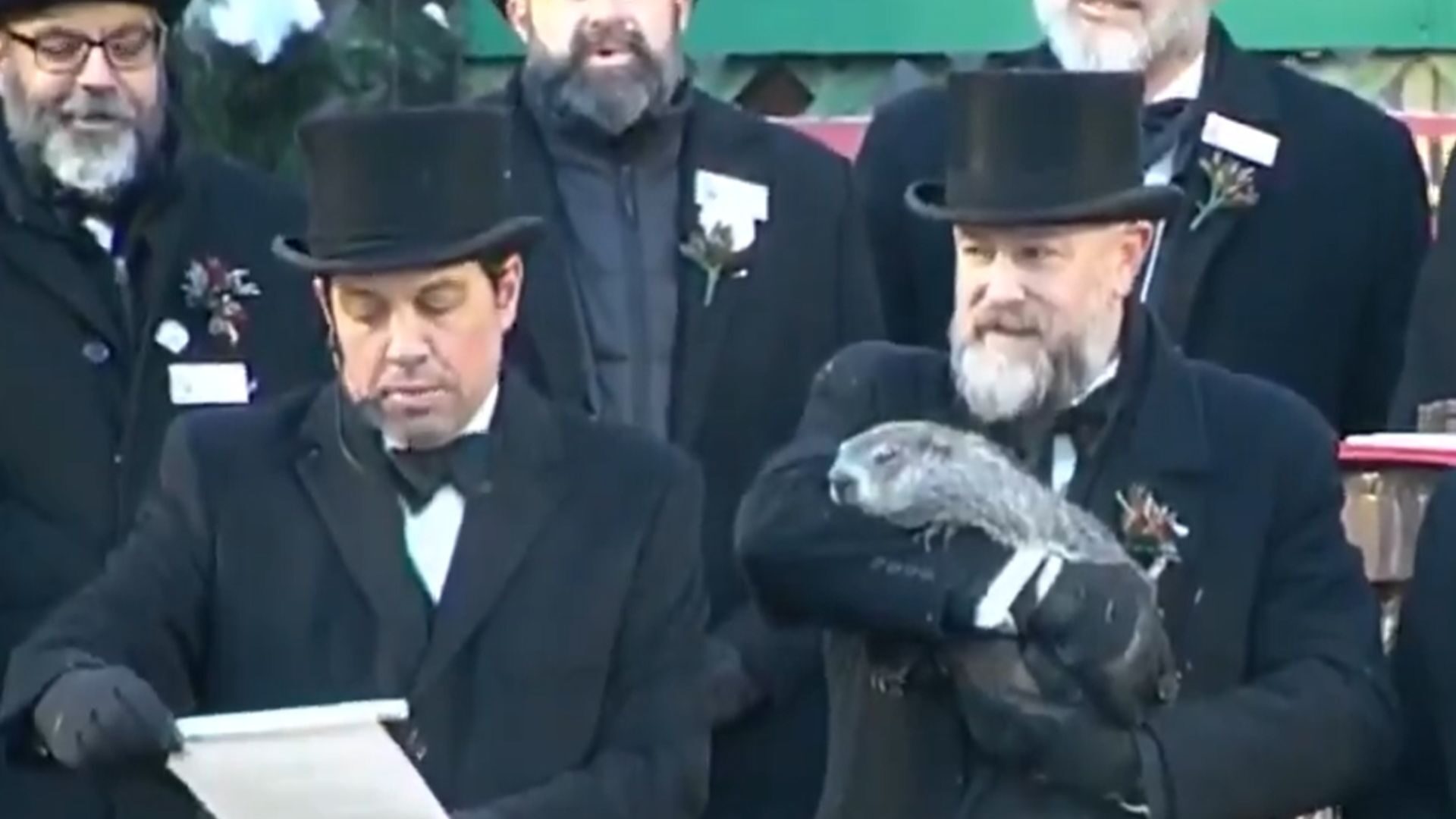 La marmota Phil anuncia seis semanas más de invierno en el Día de la ...