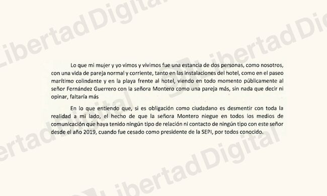 Montero hizo "vida de pareja" con el expresidente de la Sepi en un ...