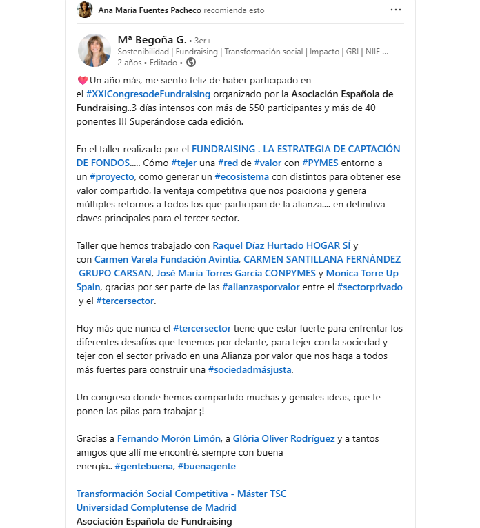 La gerente del PSOE imputada recomendaba en su LinkedIn la cátedra de ...