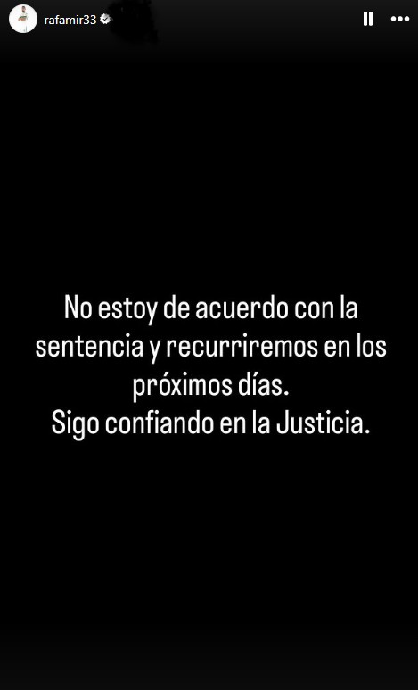 Rafa Mir anuncia que recurrirá la condena por agresión sexual porque no ...